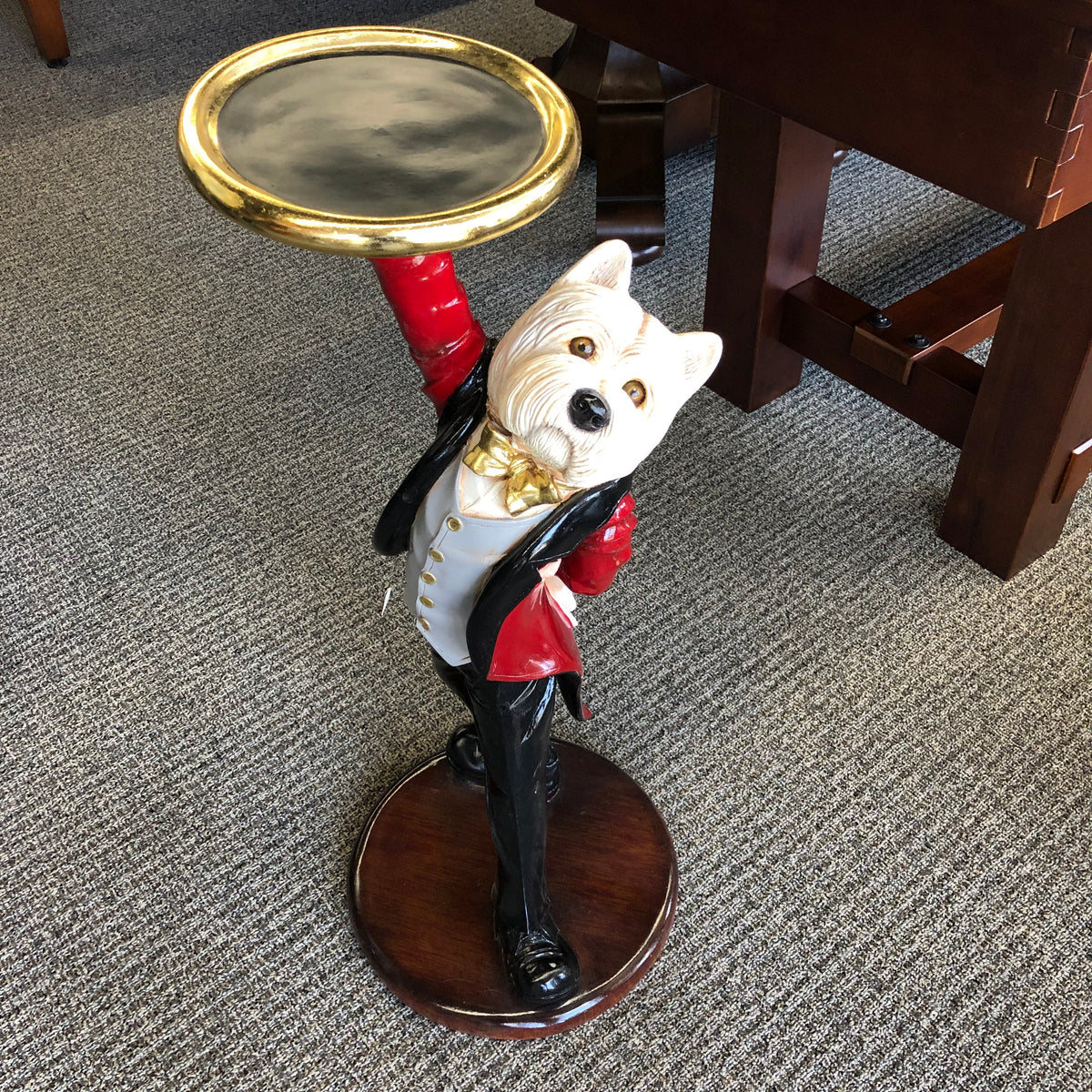 Dancing Dog Butler Statue – D&L Billiards
