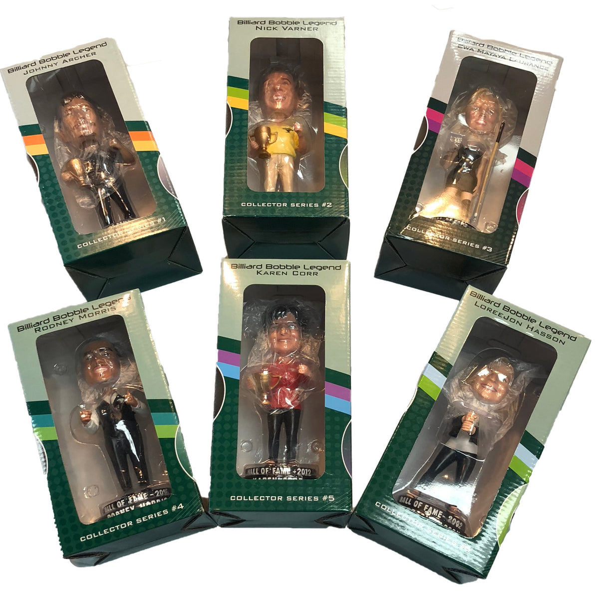 Bobblehead Pool Player Legends 6 Piece Collector Series #1-6 Set – D&L ...